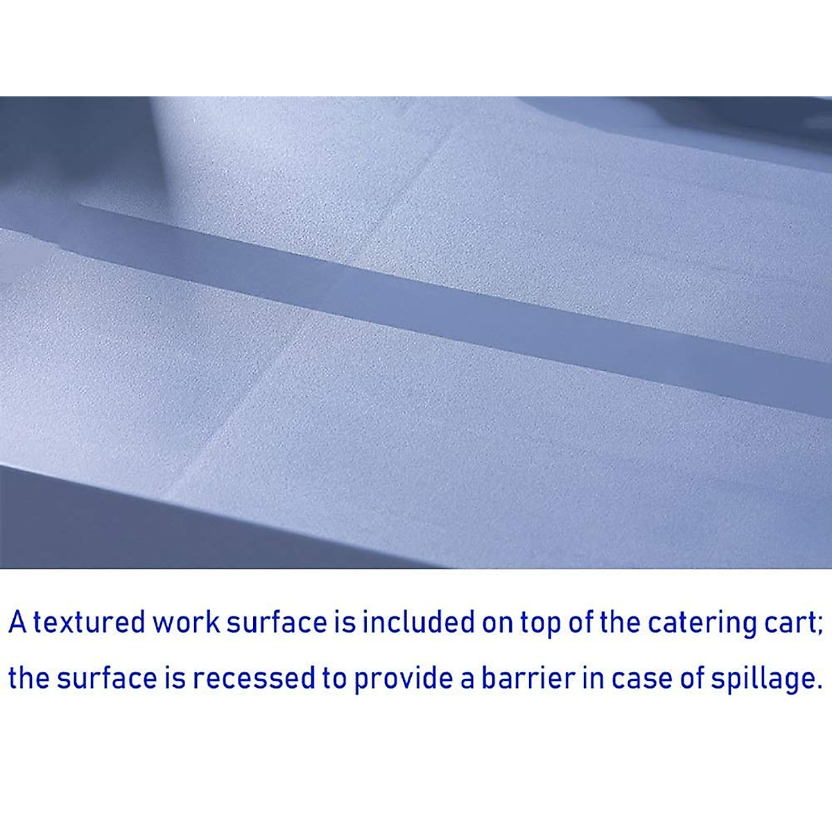 INDYAH Movable Trolleys, Kitchen Storage Hand Trucks, Hotel Caterolling Cart with Handleplastic Restaurants Service Trolley with Large Universal Wheel/Black/107X51X97Cm