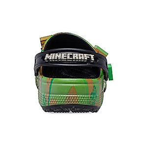 Crocs Unisex Classic Minecraft Clogs, Multi Green, Numeric_7 US Men