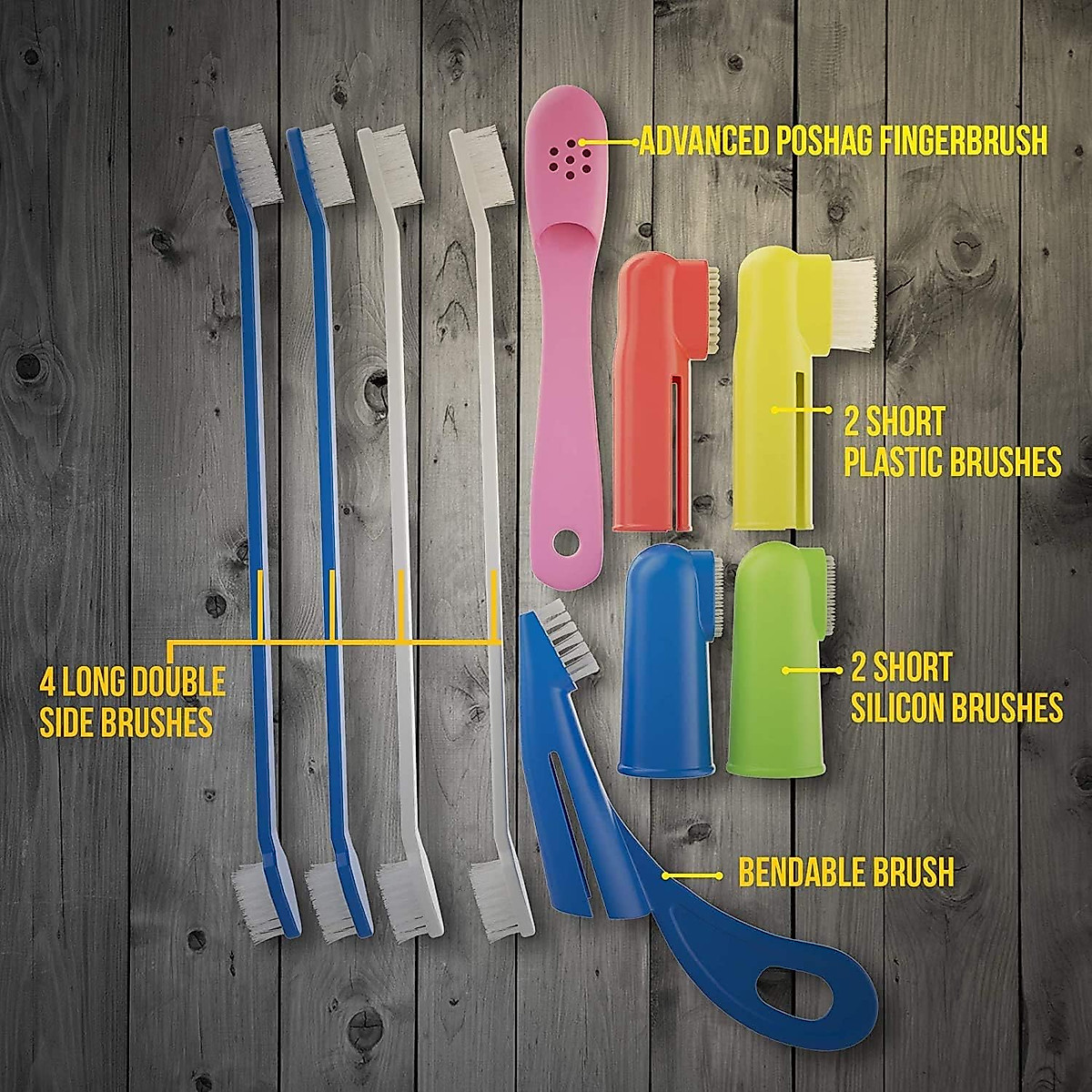 Generic Dog Toothbrush, Cat and Dog Finger Toothbrush, Best Dog Brush Set, Puppy Tooth Brushing Kit with Bristles for Large and Small