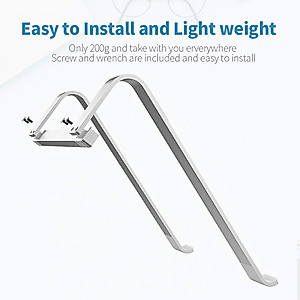 Laptop Stand for Desk，Stable MacBook Pro Stand，Ergonomic Aluminum Computer Riser for 12 13 15 16.2 inch ，Computer Cooling Stand for Mac MacBook Pro Air,HP, Dell, More PC Notebook (Silver)