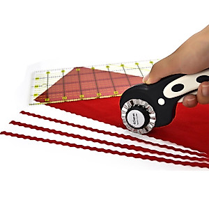 AMASEWART 6 Pack 45mm Pinking Rotary Cutter Blades, Wave Rotary Blades, Decorative Rotary Blades for Quilting,Sewing and Arts & Crafts