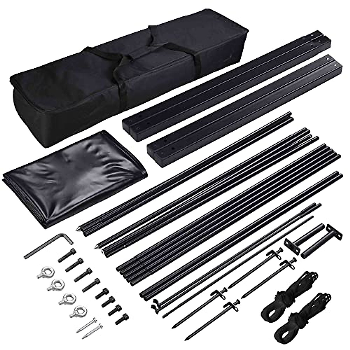 150" PVC Diagonal Portable Detachable Projector Screen with Stand - Detachable 160 Degree Wide Viewing 1.1 Gain & 16:9 Aspect Ratiosupports 2D 3D 4K HD Projection Outdoor Open-air Movie (150")