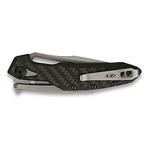 Zero Tolerance Original 0990, CPM 20CV Spear Point Pocket Knife, 3.25-in. Blade, Manual KVT Ball Bearings Opening, Inset Liner Lock (0990), Multicolor, Cotton Jersey