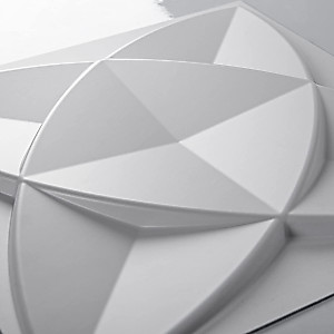 Art3d Decorative Textured PVC 3D Wall Panels for Interior Wall Decor in Living Room, Bedroom in White, Pack of 33 Tiles, 32Sq.Ft