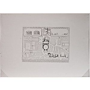 Dimostrazione in pianta, ed elevazione dello stato attuale del Panteon, e di altri fabriche antiche adiacenti, in corispondenza alla situazione delle fabriche odierne di Rome