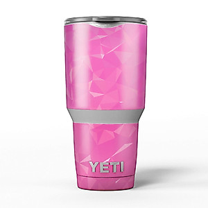 Design Skinz Pink Geometric V15 - Skin Decal Vinyl Wrap Kit Compatible with The Yeti Rambler Cooler Tumbler Cups