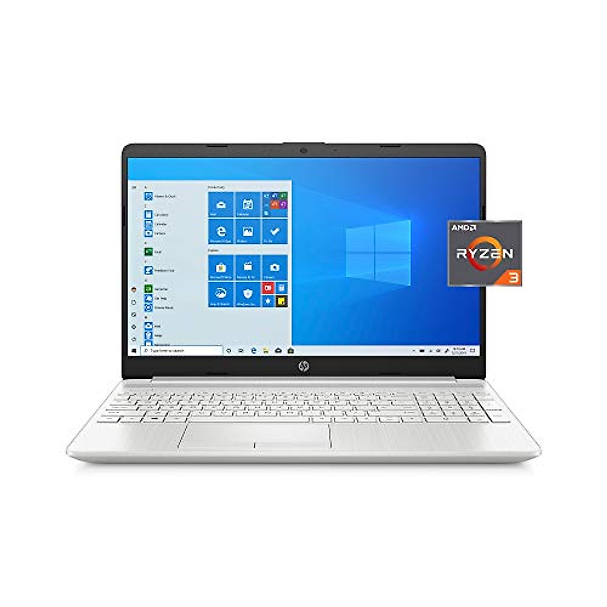 HP 15.6In FHD Laptop PC Intel Dual-Core i3-1115G4 M.2 NVMe SSD Intel UHD Graphics USB-C HDMI WiFi AC RJ45 Bluetooth Webcam Fingerprint, HP-15-DW3033DX, Silver, 16GB | 512GB SSD | Win10 Home