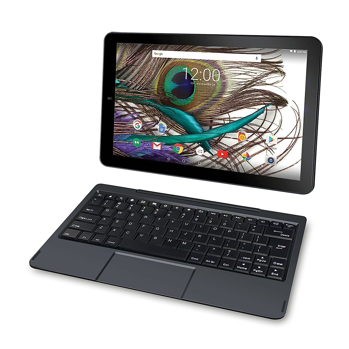 2019 RCA Viking Pro 10.1" Touchscreen 2-in-1 Tablet Laptop, Quad-Core Processor, 1GB RAM, 32GB SSD, WiFi, HDMI, Detachable Keyboard, Android 5.0 OS, charcoal