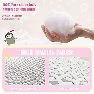 Happy Cherry Baby Sleep Sack with Feet Winter Thicken Toddler Sleeping Bag Infant Newborn Cotton Swaddle Wearable Blanket with Detachable Sleeves