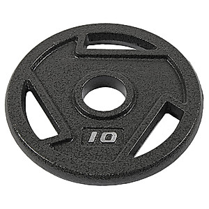 BalanceFrom Powergainz Olympic 2-Inch Cast Iron Plate Weight Plate for Strength Training and Weightlifting,Black POG-AT2IN-10X4