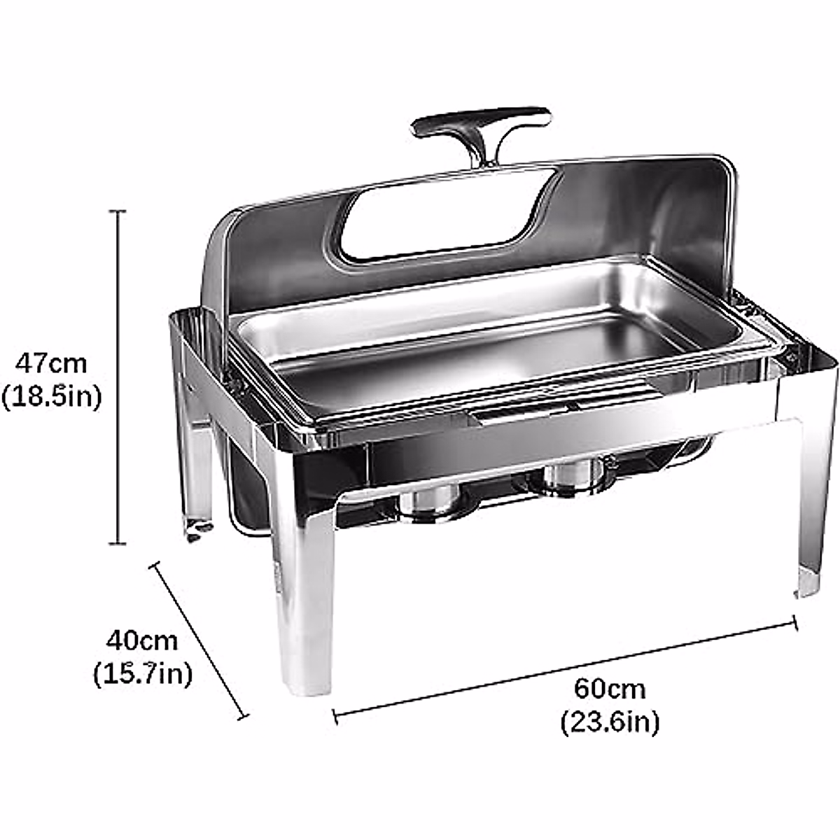 Electric Buffet Server,Food Warmer Tray, Adjustable Temperature, Portable Chafing Dish, Catering Buffet Serving Tray,Stainless Steel Material,uitable for Hotels, Restaurants, Parties