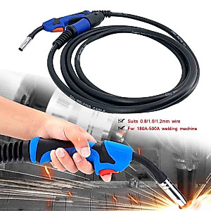 EWANYO MIG Welding Gun Torch 16.4ft(5m) 180A-300A Replacement Electric Welder For welding machine, Black & Blue
