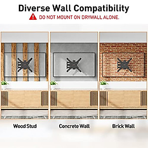 ELIVED TV Wall Mount for Most 26-55 Inch TVs, Swivel and Tilt Full Motion TV Mount with Single Stud Perfect Center Design, TV Bracket Max VESA 400x400mm, Holds up to 88 lbs.