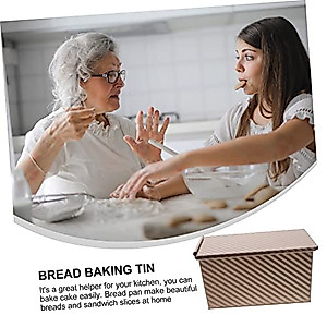 Mikinona Toast Mold Sandwich Buns Baking Pan with Lid Nonstick Baking Sheets Non- Stick Bread Pan Toast Baking Mold Nonstick Bread Pan Loaf Bread Pan Kitchen Gadget Baking Tool Carbon Steel