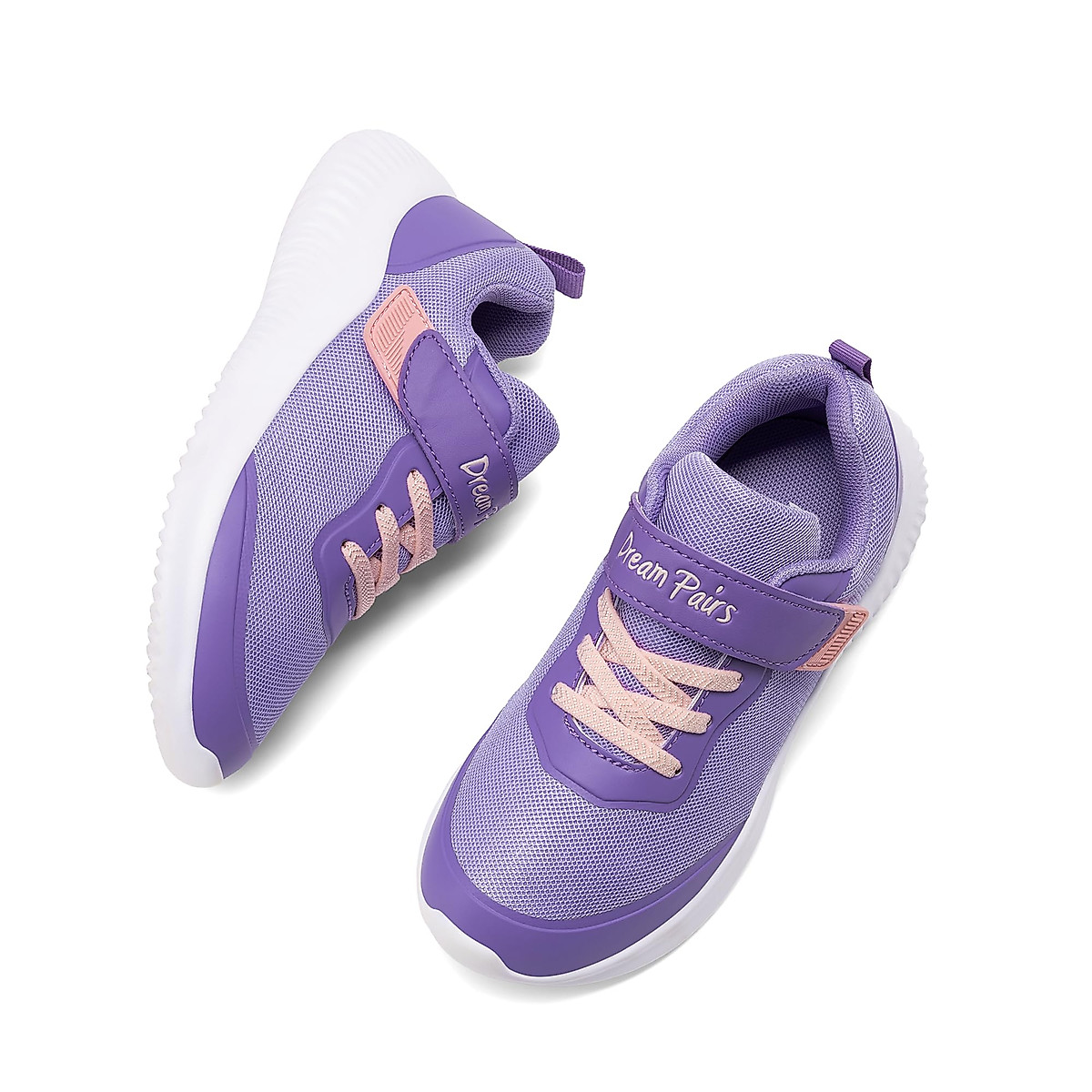 DREAM PAIRS Unisex-Child Running Shoes,Sneaker, Purple/Pink, 2 Little Kid