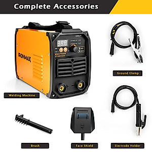 Goplus MMA/TIG 200 Stick Welder, 110V/220V Hot Start ARC Welding Machine, IGBT Digital Display LCD with Electrode Holder Face Shield