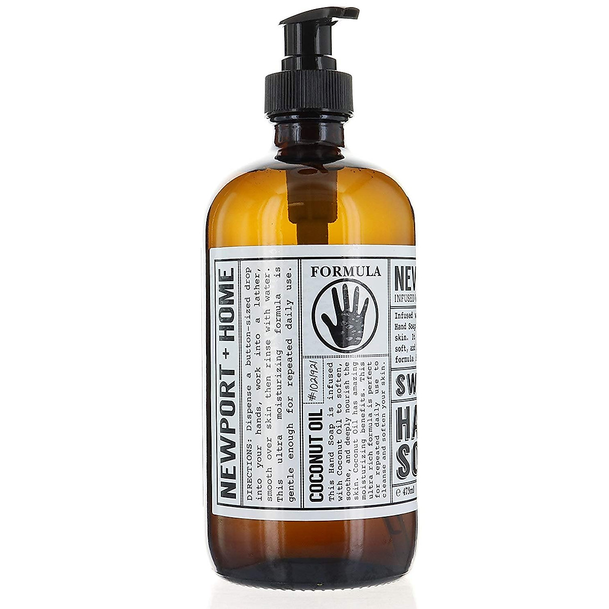 2 Bottles, Newport + Home Hand Soap, Sweet Orange 16 oz/473ml Infused w/Coconut Oil & Essential Oil by Home and Body Co
