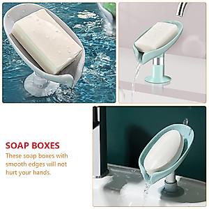 Cabilock 2 Pcs Boxes Soap Drainer Bath Sponge Scrubbers Store Tray Esponja para Bañarse Countertop Soap Organizer Bar Soap Holder Multipurpose Soap Boxes Storage Brush Aluminum