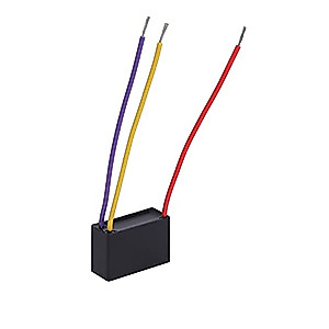 Podoy CBB61 Ceiling Fan Capacitor for Compatible with New TECH 1.5uf 2.5uf 250V AC 3 Wire 2 Pack