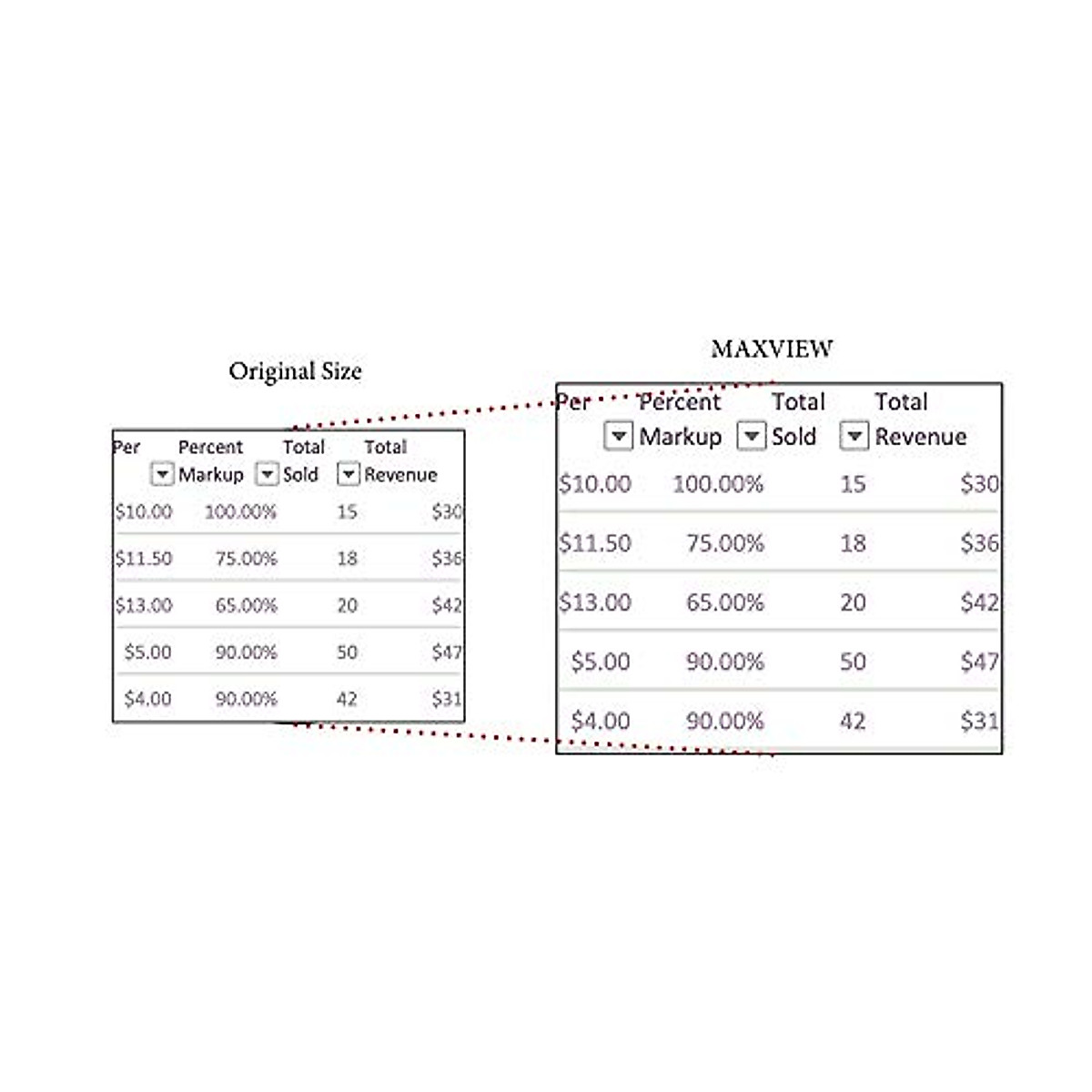 Kantek MAXVIEW Desktop LCD Screen Magnifier, Fits 17" 5:4 Aspect Ratio (Not Widescreen) Not for use with Laptops, Magnifying Computer Monitor Filter, Lightweight Optical Grade Fresnel Lens