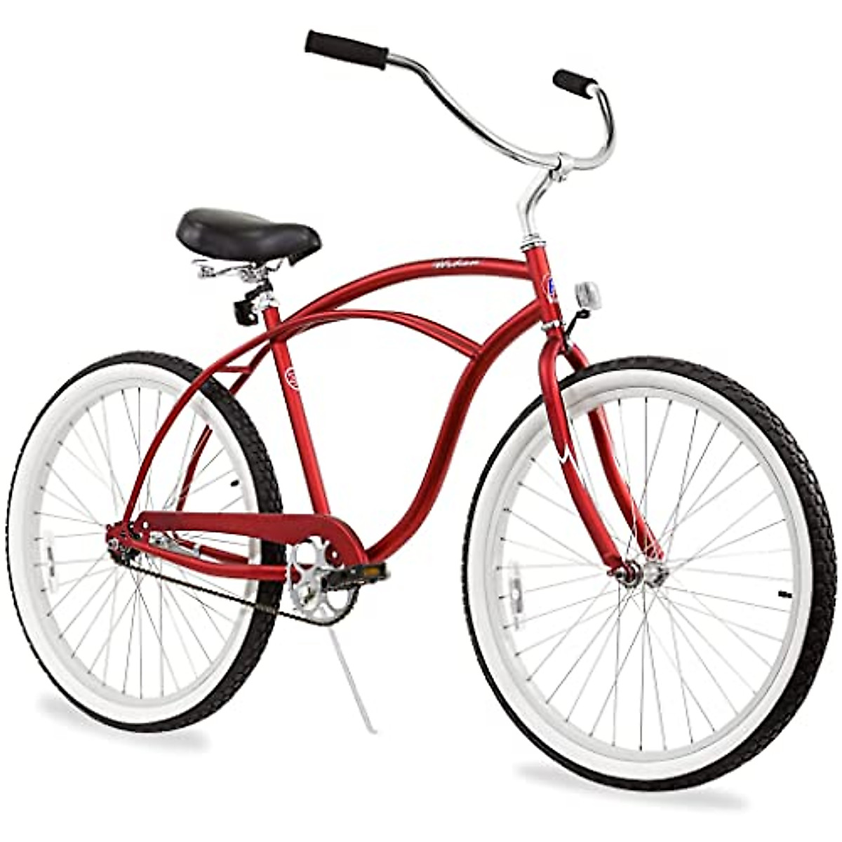 Firmstrong Urban Men's Beach Cruiser Bike, Single Speed Bicycle, 26 Inch Wheels, Matte Red