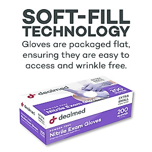 Dealmed Medical Exam Gloves – 2000 Count Medium Nitrile Gloves, Disposable Gloves, Non-Irritating Latex Free Gloves, Multi-Purpose Use Medical Gloves for a First Aid Kit and Medical Facilities