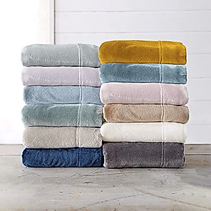 Great Bay Home Extra Soft Velvet Plush Queen Micro Fleece Sheet Set | Deluxe Microplush Non Pilling Sheets, Deep Pocket | Lavish Sherpa Velvet Luxe Collection (Queen, Denim Blue)
