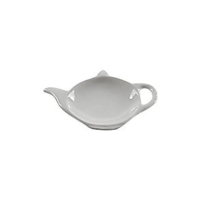 10 Strawberry Street Whittier 4.5" Teabag Holder Dish, Set of 6, White