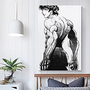 BLUDUG Japanese Anime Baki The Grappler Poster Hanma Baki Poster (5) Canvas Painting Wall Art Poster for Bedroom Living Room Decor24x36inch(60x90cm)