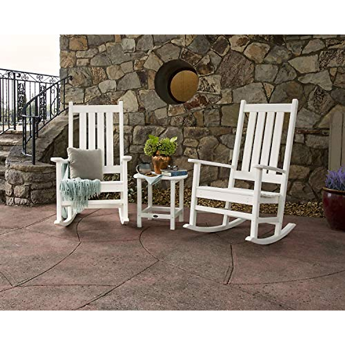 POLYWOOD® Vineyard Porch Rocking Chair (White)
