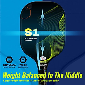 Pickleball Paddles, Pickleball Set, USAPA Approved Best Pickleball Rackets Fiberglass Face, Thicker Polypropylene Honeycomb Core, Lightweight Pickleball Paddles Set of 2 & 4 Indoor Outdoor balls & Bag