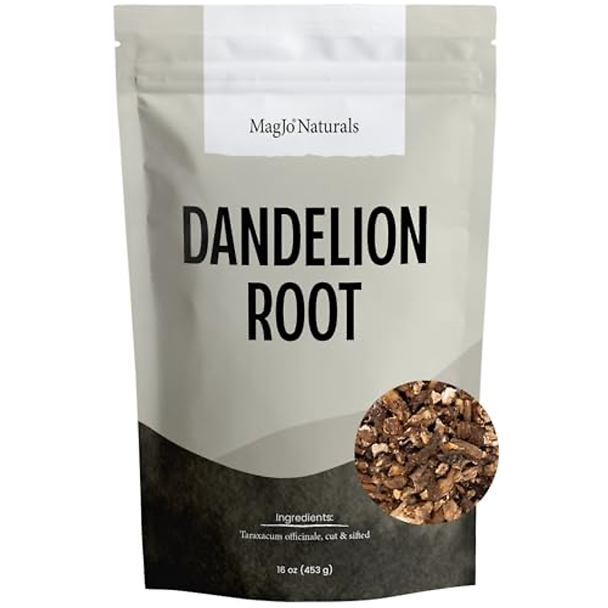 MagJo Naturals Dandelion Root, Raw, Not Roasted, Loose Tea (200+ Cups) (16 oz) 100% Wild-Crafted from Eastern Europe