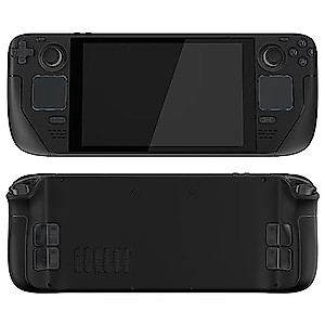 eXtremeRate Clear Slate Black Replacement Full Set Buttons for Steam Deck, DIY Custom ABXY D-pad Trackpad Bumpers Triggers Buttons for Steam Deck Handheld Console - Console NOT Included