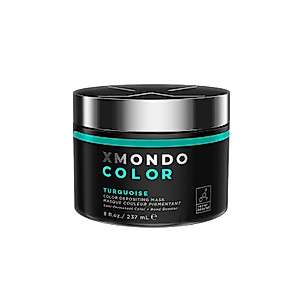 XMONDO Color Turquoise Depositing Mask & Semi-Permanent Turquoise Dye | Infused with Bond Booster Technology & Hyaluronic Acid for Nourishment, Revitalization & Repair, Vegan Formula, 8 Fl Oz 1-Pack