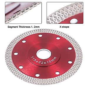 NYTiger 3 Pack 5 inch Diamond Saw Blade 5" Super Thin Tile Blades Cutting Disc Wheel for Cutting Porcelain Tiles Granite Marble Ceramics Works with Tile Saw and Angle Grinder