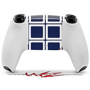 WraptorSkinz Skin Wrap compatible with Sony PS5 DualSense Controller Squared Navy Blue (CONTROLLER NOT INCLUDED)