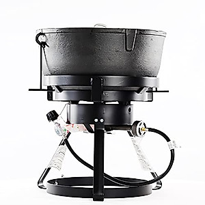 King Kooker 1740 17-1/2-Inch Outdoor Cooker with 10 Gallon Cast Iron Jambalaya Pot Package