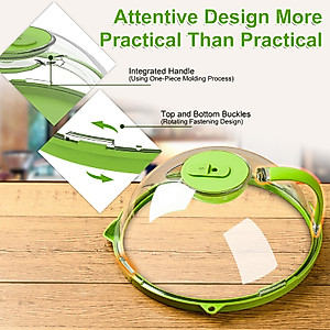 Upgraded Microwave Splatter Cover for Food,Clear Microwave Cover with Water Steamer,Adjustable Vented Splatter Guard,10" Plate Covers,Kitchen Essentials & Gadgets and Accessories