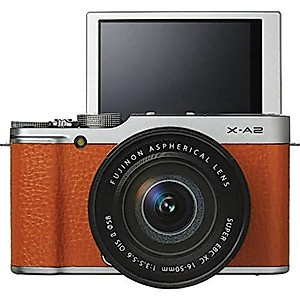 Fujifilm X-A2 Mirrorless Digital Camera with 16-50mm Lens (Brown) - International Version (No Warranty)