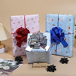 12 Pieces Purple Pull Bow Wrapping,Gift Bows for Wedding Baskets,6 Inches Diameter Gift Bows, Large Bows for for Birthday, Baby Shower, Weddings, Holiday, Boys, Girls, Men, Women, All Occasion.