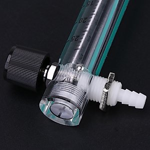 Oxygen Flowmeter,Air Flowmeter Oxygen Air Flow Meter,Lzq5 Flowmeter 2.5-25Lpm Flow Meter with Control Valve for Oxygen/Air/Gas