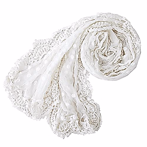 Zeroest Baby Photography Props Blanket Newborn Photo Shoot Outfits Infant Photos Lace Wrap (Snow White)