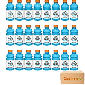 QUALITATT 10 BOX - with Flavor Cool Blue Zero 24 Pack of Sport Drink Plastic Bottles 12 fl oz