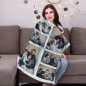 MIHOSI Custom Blanket Customized Blankets with Photos Personalized Picture Blankets for Adults and Kids Customized Gift Blanket for Wife, Husband, Family, Friends 40"x60"