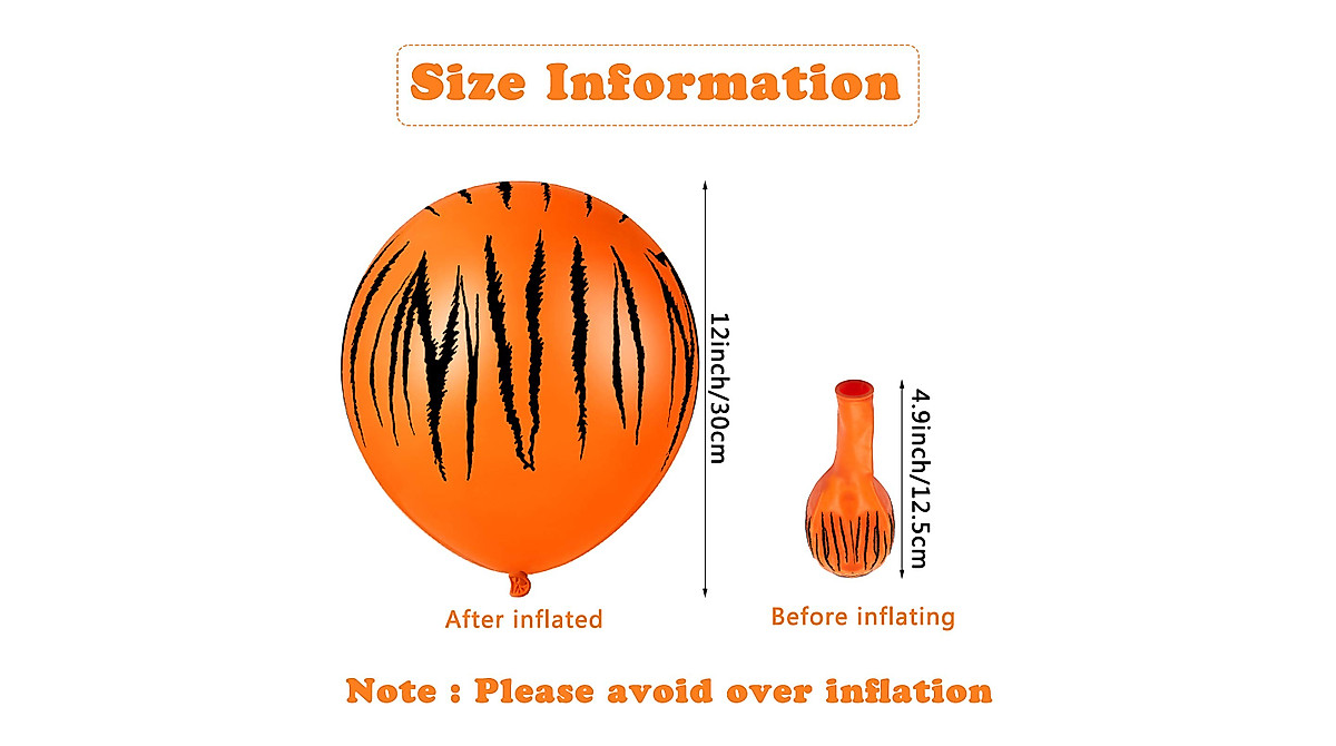 40 Tiger Print Balloons for Jungle Themed Parties