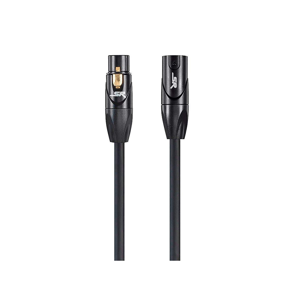 Monoprice XLR Male to XLR Female Cable - Microphone & Interconnect, Gold Plated, 16AWG, 6 Feet, Black - Stage Right Series