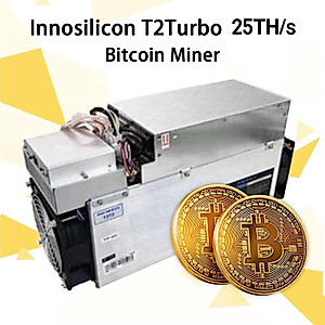 Innosilicon T2T 25T Bitcoin Miner ASIC Miner BTC BCH Mining Machine SHA-256 Algorithms Crypto Miner with PSU Power Supply, Used