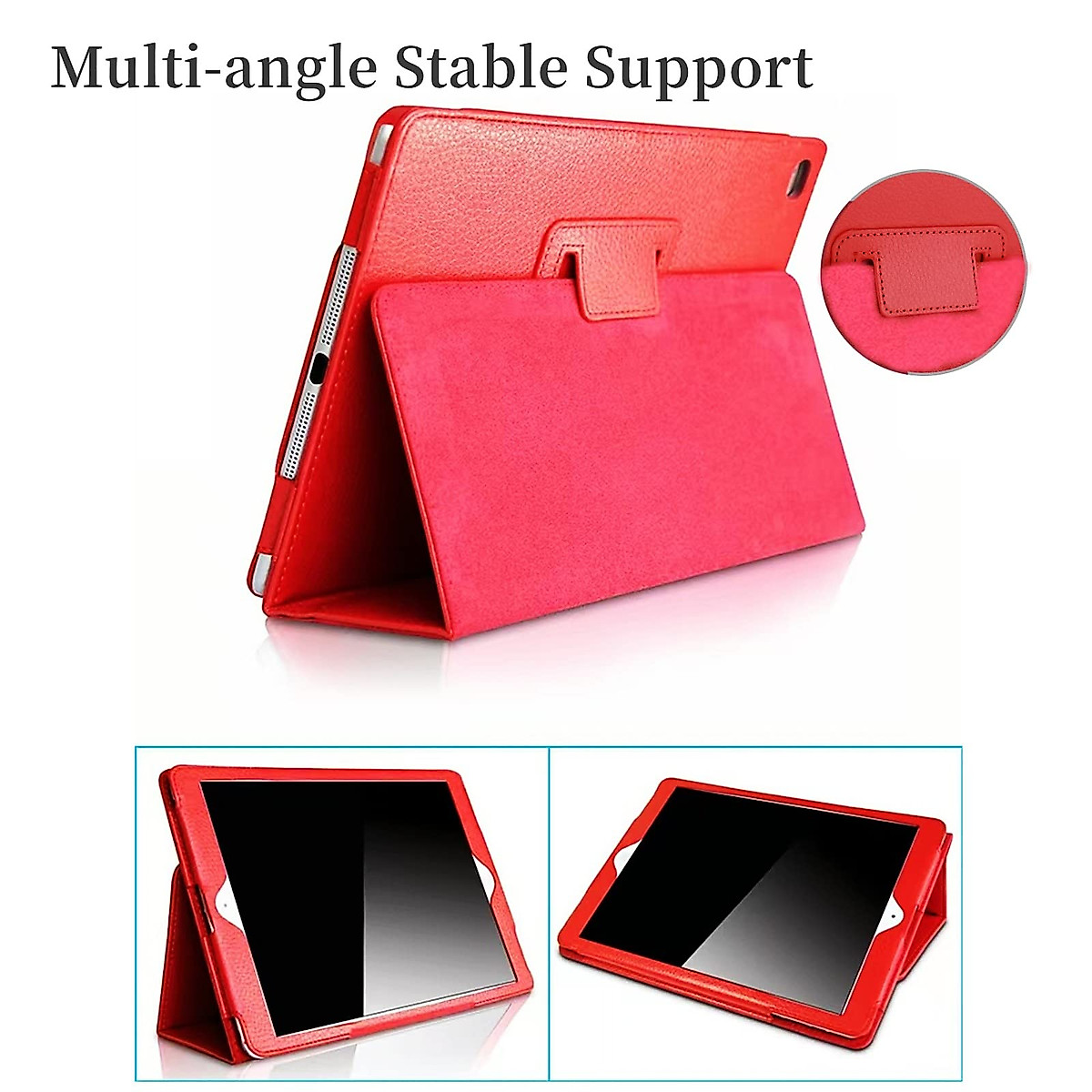 MEOORHE Sleek Comfortable Sleek Leather Tablet Case for Samsung Galaxy A7 Lite A8 A 10.5 A 10.1 Stable Stand Folio Design Edge Reinforced Protector Cover Bumper(Purple,A 10.1 2019 T510)