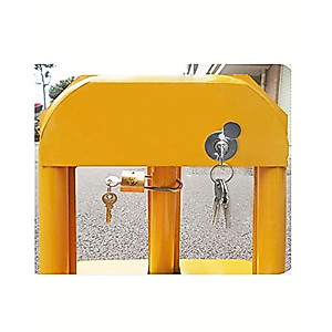 HEIMP Parking Post, Parking Barrier, for Parking Lot Parking Guide Blocks,Car Ground Lock, Parking Space Lock, Parking Pile Parking Space Lock Parking