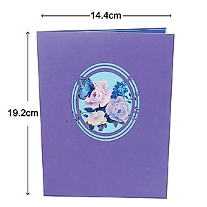 Ribbli Butterfly Birthday Card - 3D Greeting Pop Up Card,Morpho Butterfly Card,Anniversary,Retirement,Thinking Of You,Get Well,Butterfly Gifts For Her,Women,Wife,Daughter,Girl,Mom,Girlfriend